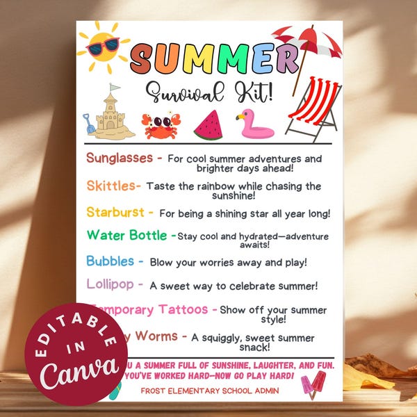 Teacher Survival Kit - Etsy