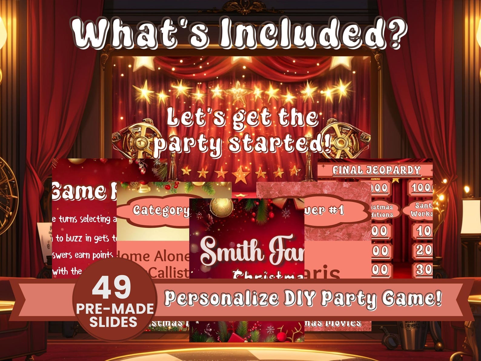 Editable Christmas Jeopardy Powerpoint Game Template With Scoreboard ...