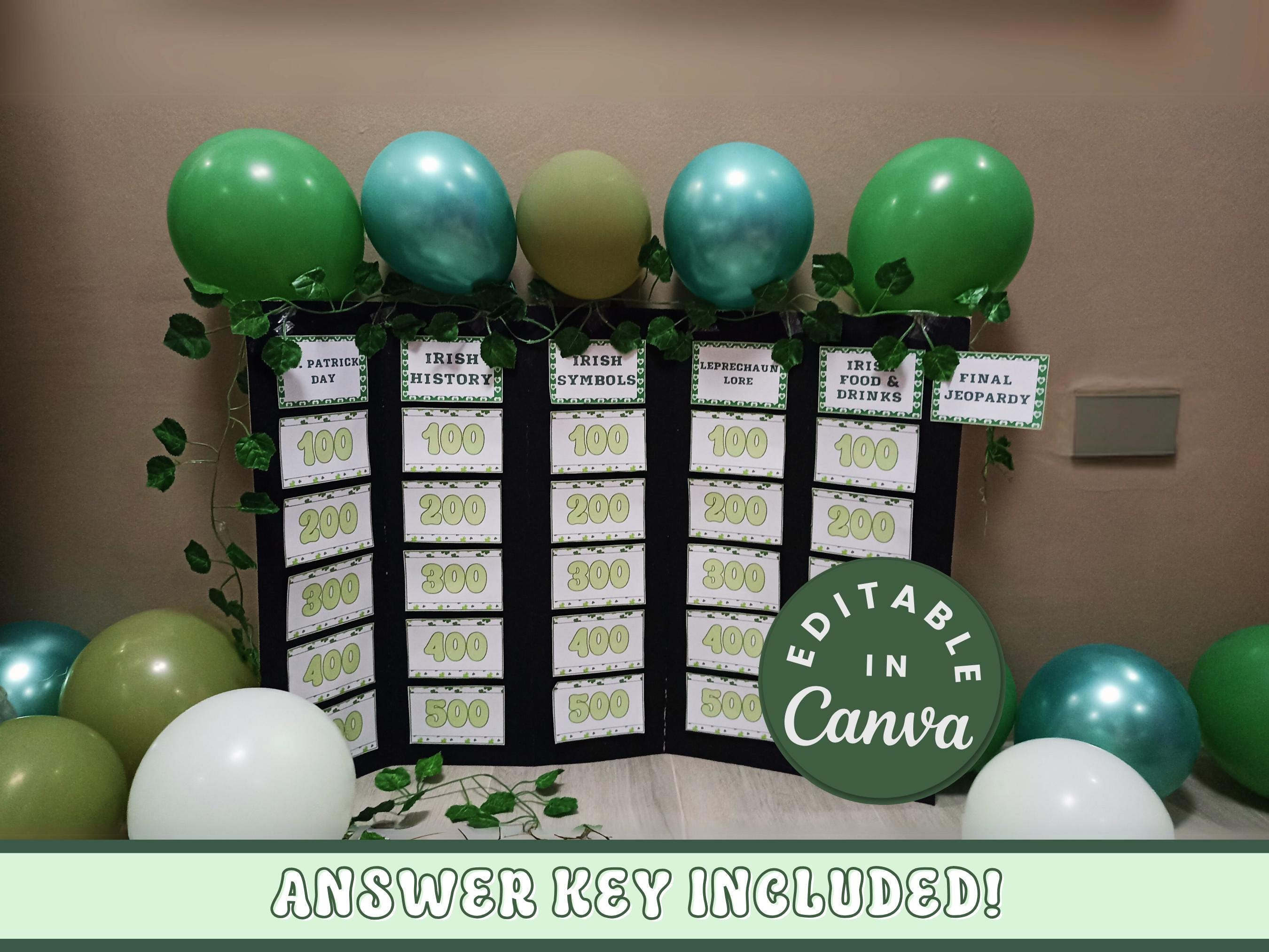 St Patricks Day Jeopardy Trivia Game Office St. Patrick's Day Games ...