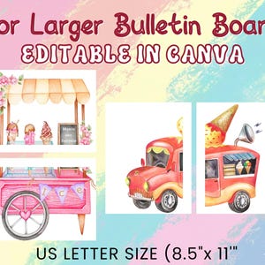 Ice Cream Summer Bulletin Board Kit, Sweet Summer Classroom Decor, End ...