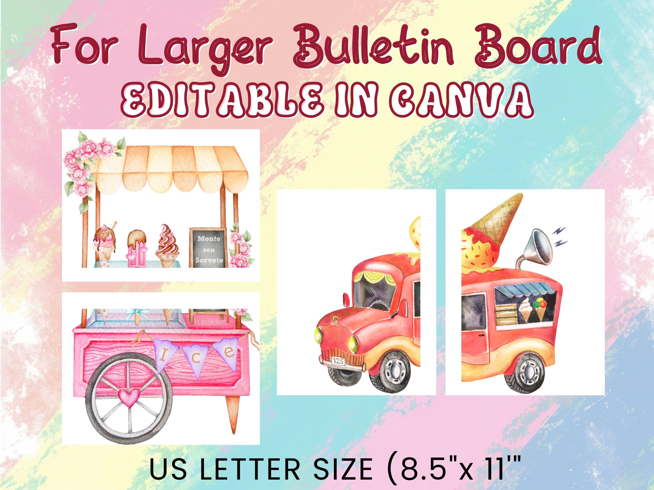 Ice Cream Summer Bulletin Board Kit, Sweet Summer Classroom Decor, End ...