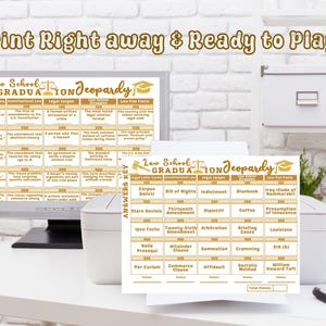 Law School Graduation Party Game Bundle Printable Lawyer Grad Pass the ...