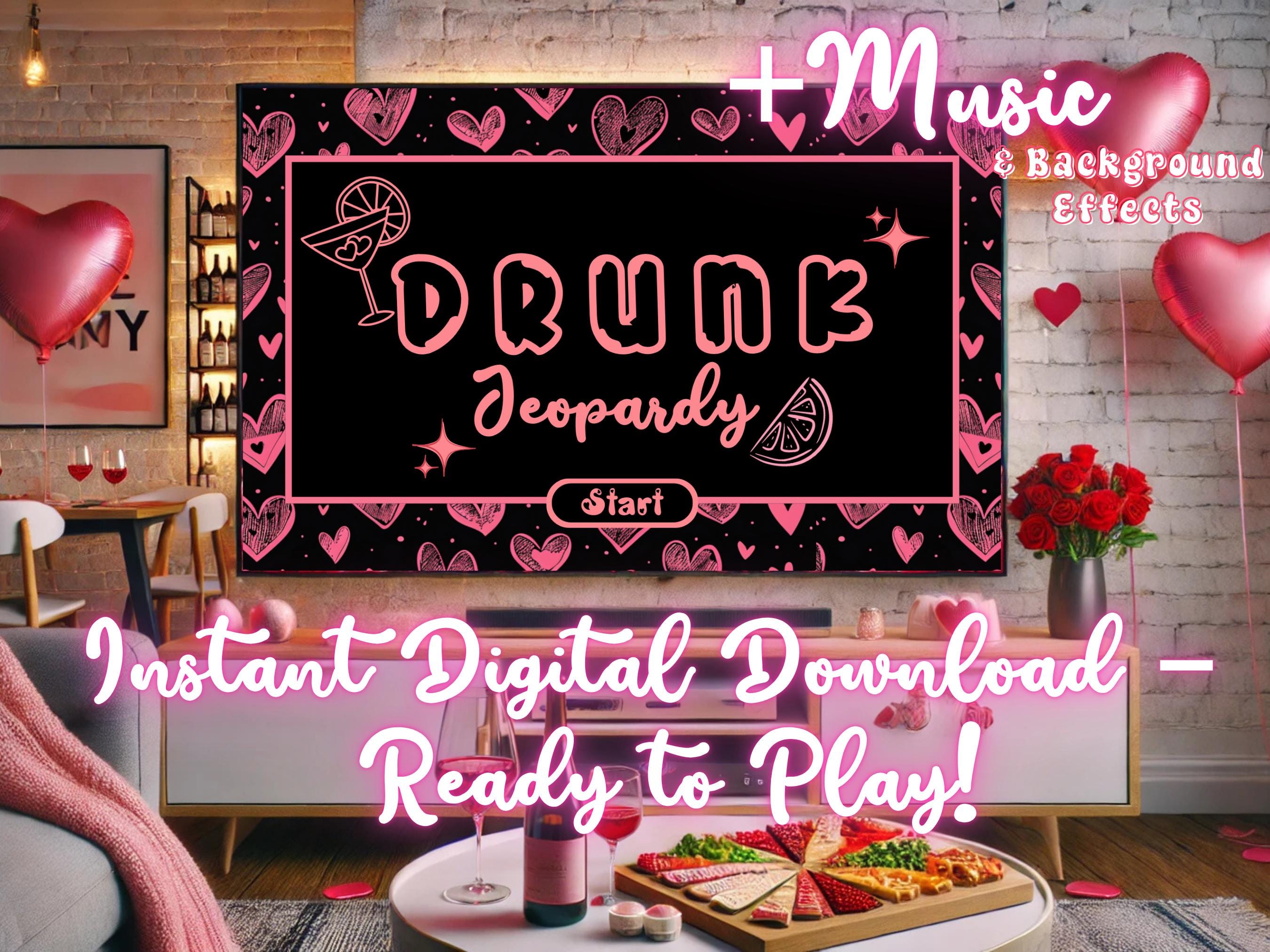 Editable Drunk Jeopardy Digital Powerpoint Game Drinking Board ...