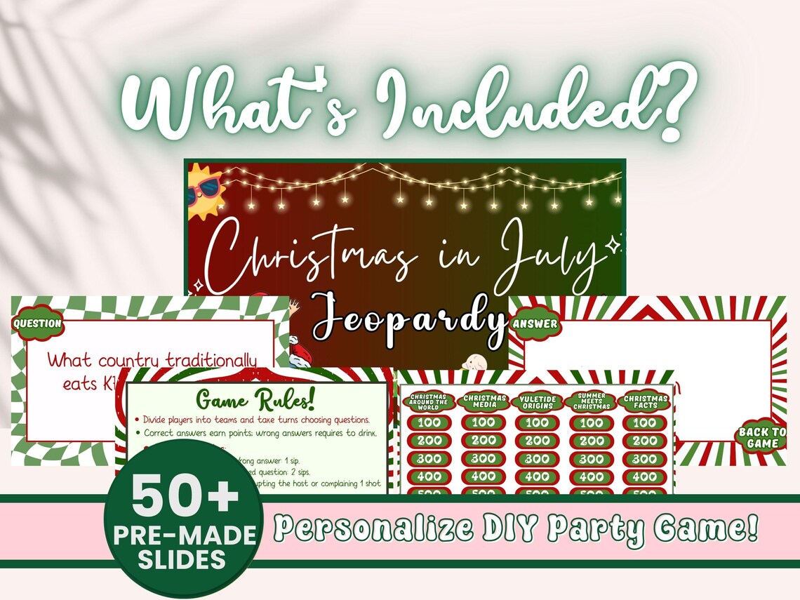 Digital Christmas in July Jeopardy Game Canva Template Fun Holiday ...