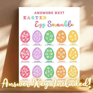 Easter Egg Scramble Words Printable Game Sheet Kids Easter Activities ...