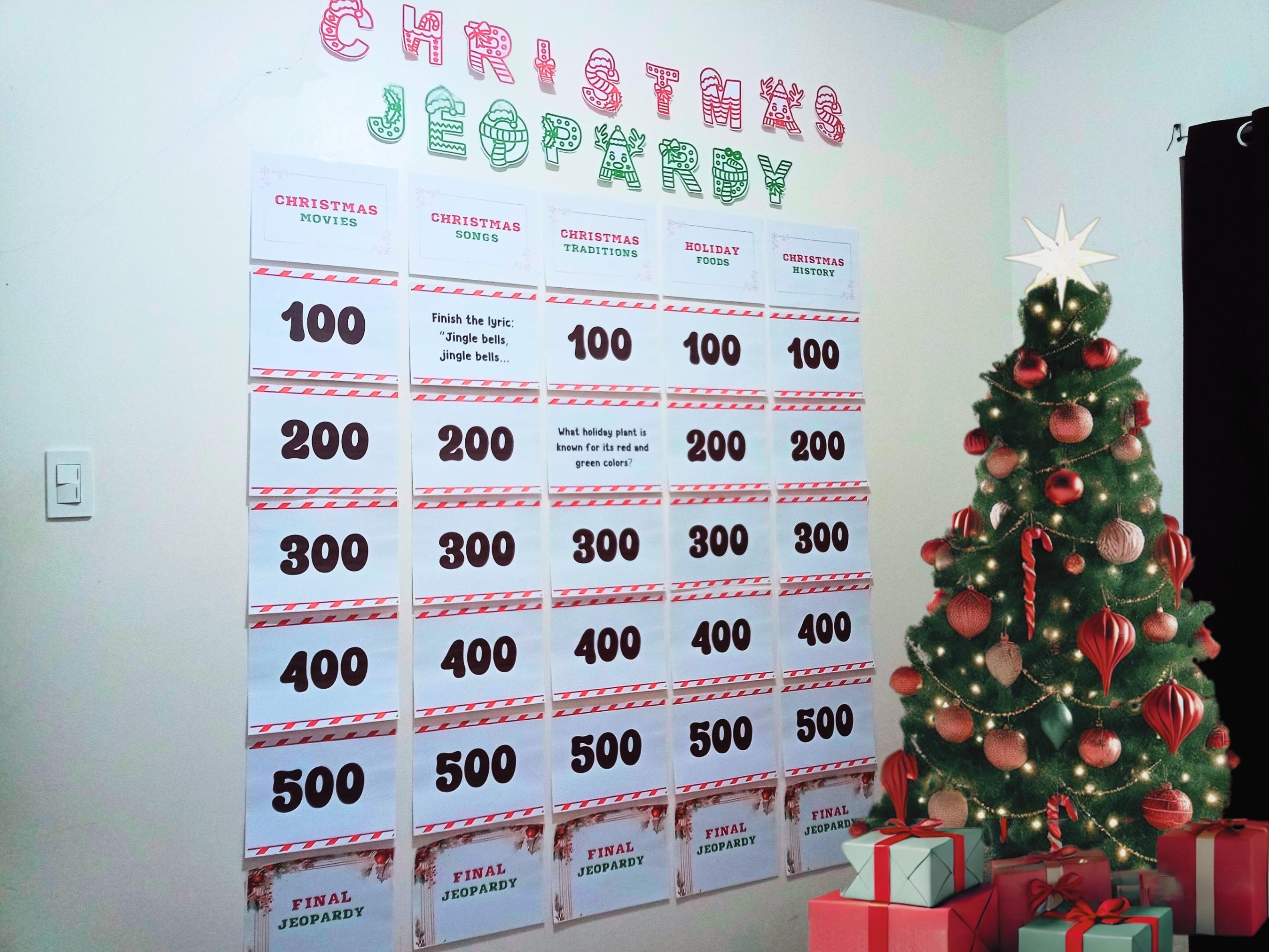 Christmas Jeopardy Printable Game Instant Download Office Party ...