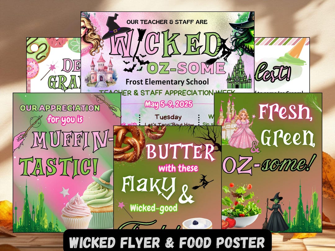 Oz-some Teacher Appreciation Week Bundle Witch Theme Staff Appreciation ...