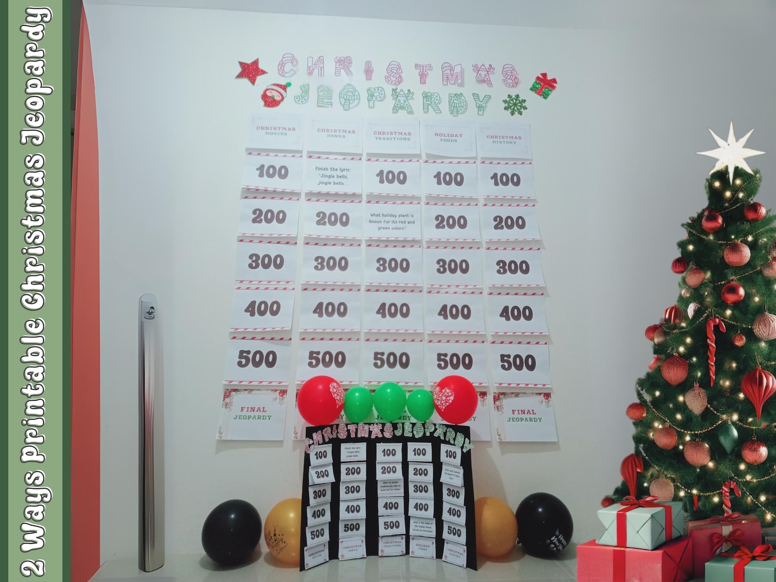 Christmas Jeopardy Game Printable Holiday Jeopardy Template Christmas ...