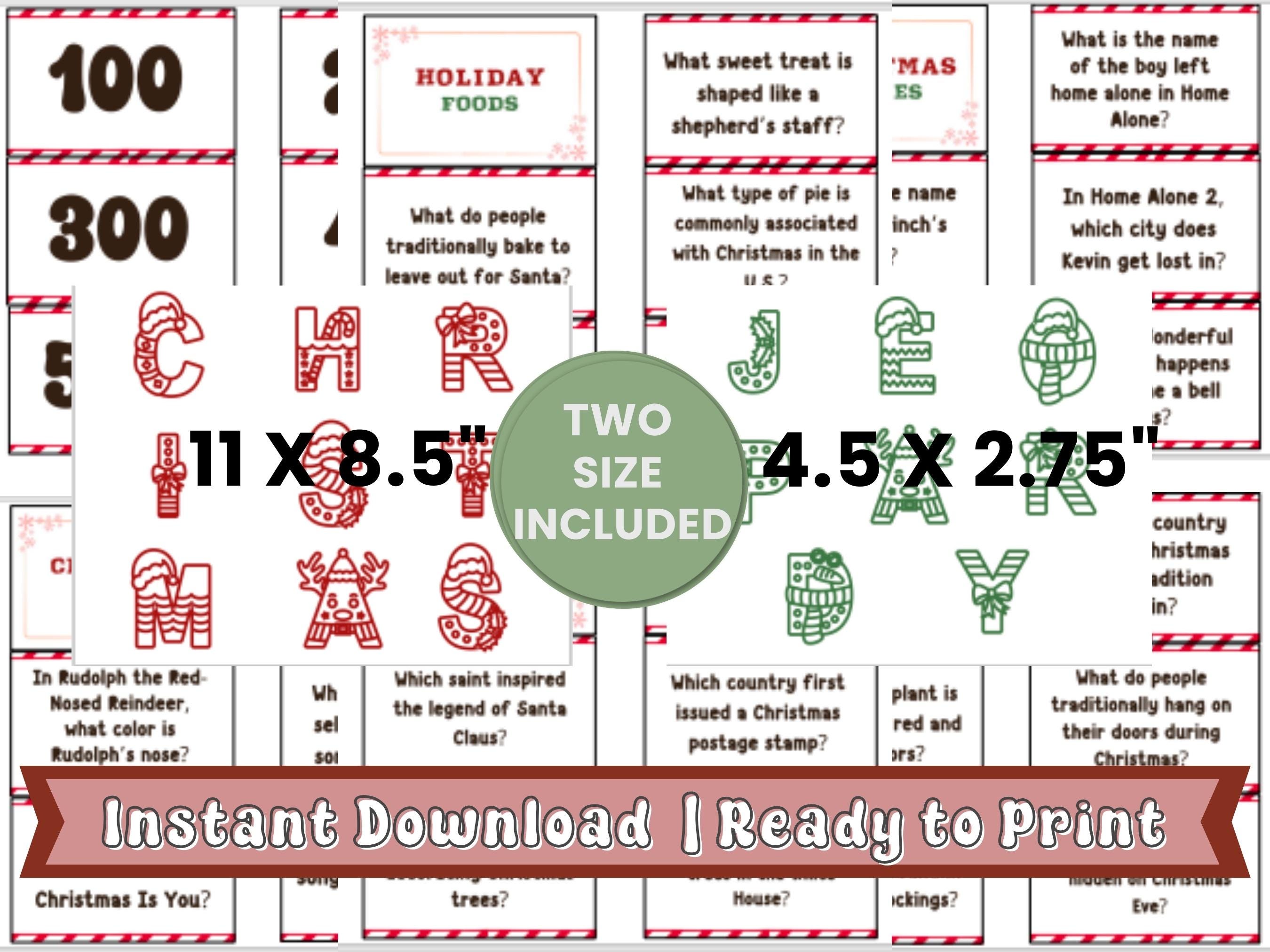 Christmas Jeopardy Game Printable Holiday Jeopardy Template Christmas ...