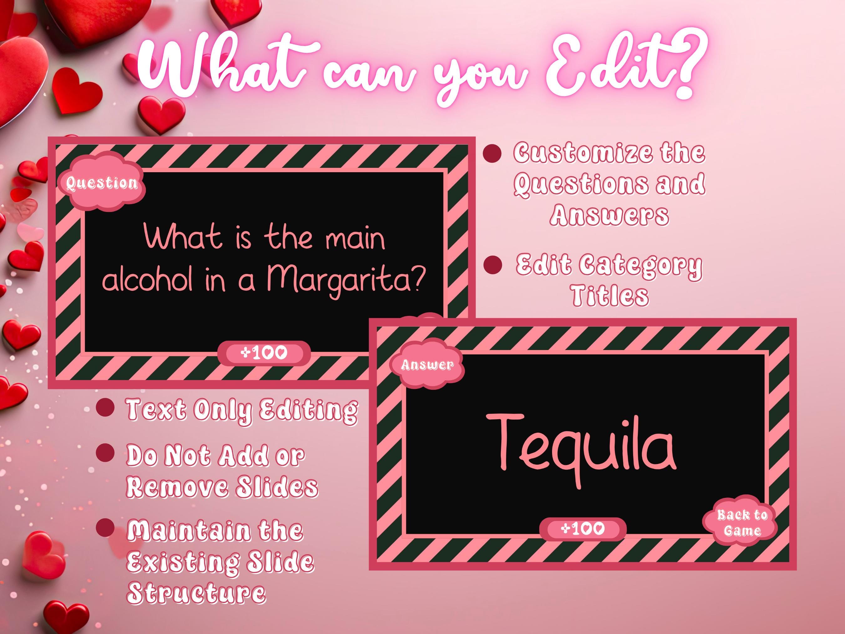 Editable Drunk Jeopardy Digital Powerpoint Game Drinking Board ...