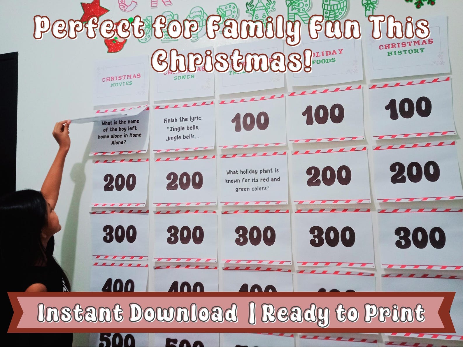 Christmas Jeopardy Game Printable Holiday Jeopardy Template Christmas ...