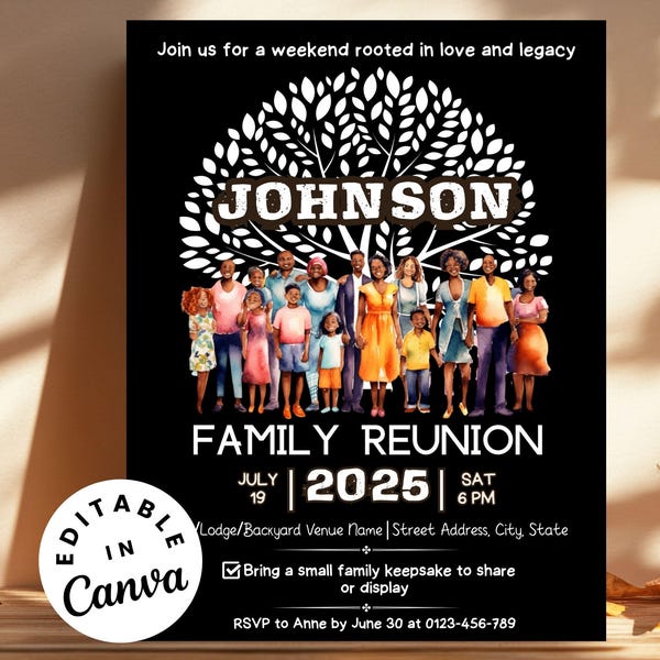 Family Reunion Banquet Program - Etsy
