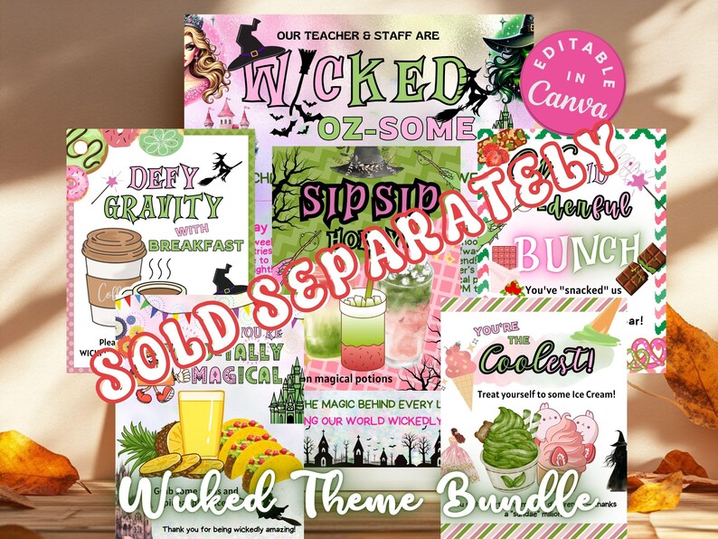 Editable Wicked Teacher Banner, Printable Wizard for Appreciation Week ...