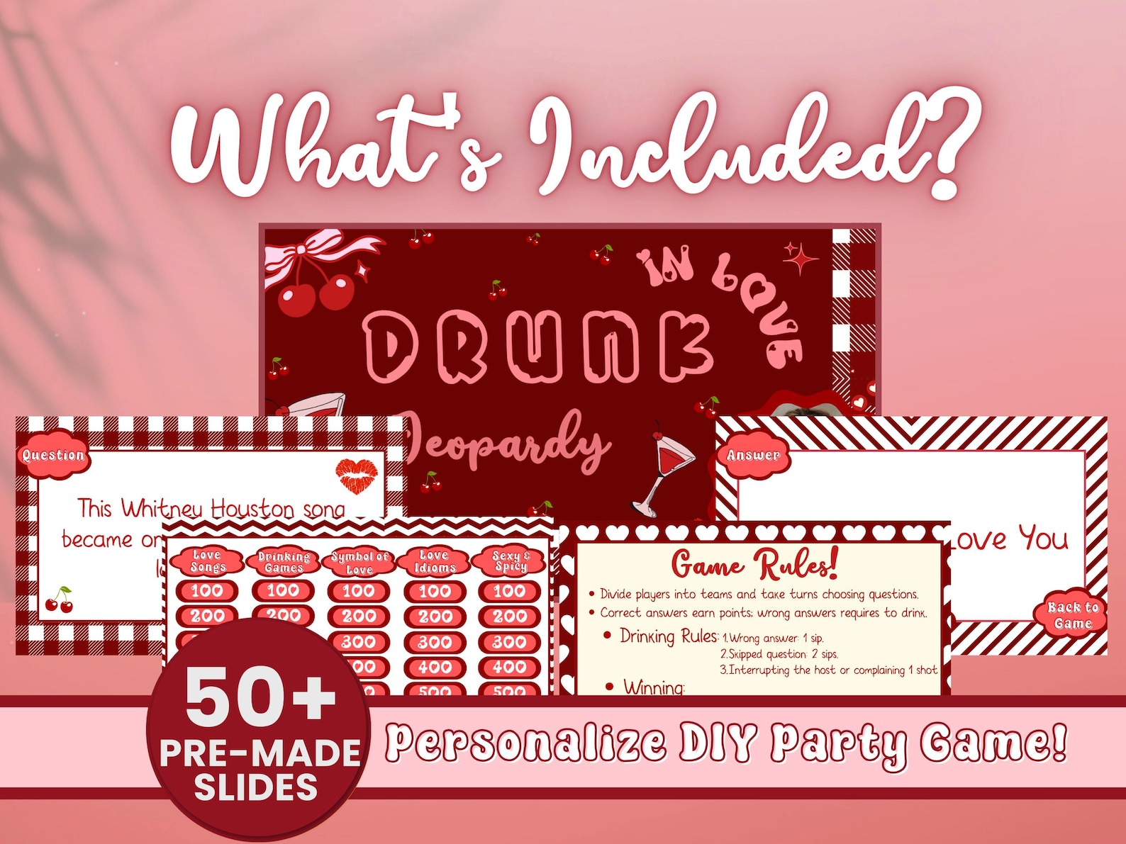 Digital Drunk in Love Bachelorette Jeopardy Fun Bridal Jeopardy Game ...