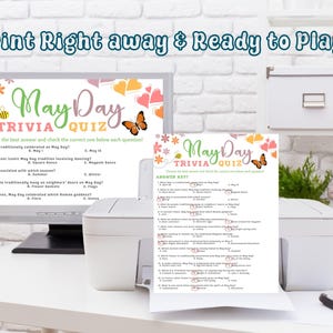 May Day Trivia Fun Spring Trivia Game Printable Family Game Night ...