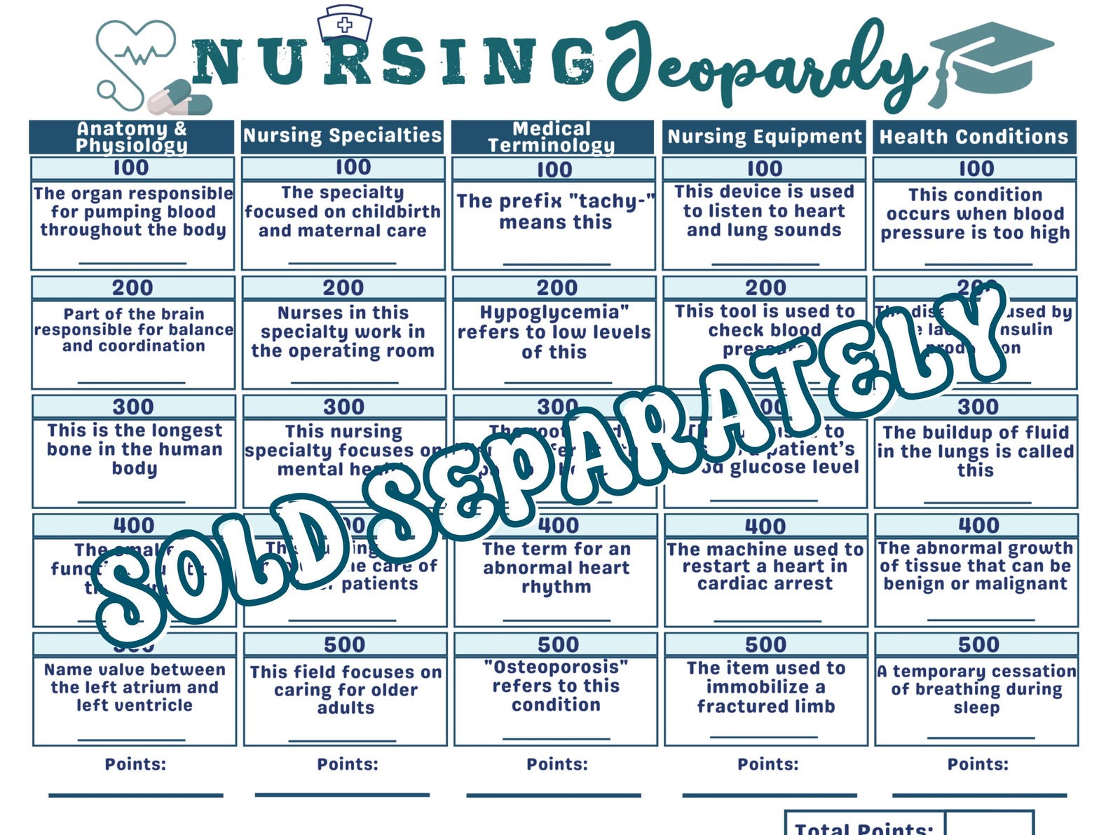 Nurse Appreciation Week Trivia Game Fun Gifts for Medical Staff Thank ...