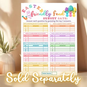DIY Easter Pass the Gift Game Printable Easter Game Sheet Kids Summer ...