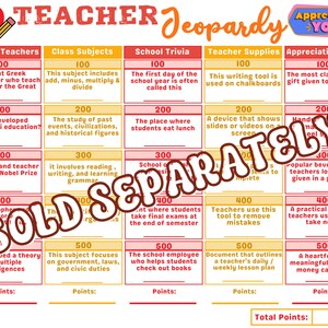 Printable Teacher Feud Game Teacher Appreciation Week Teacher Trivia ...