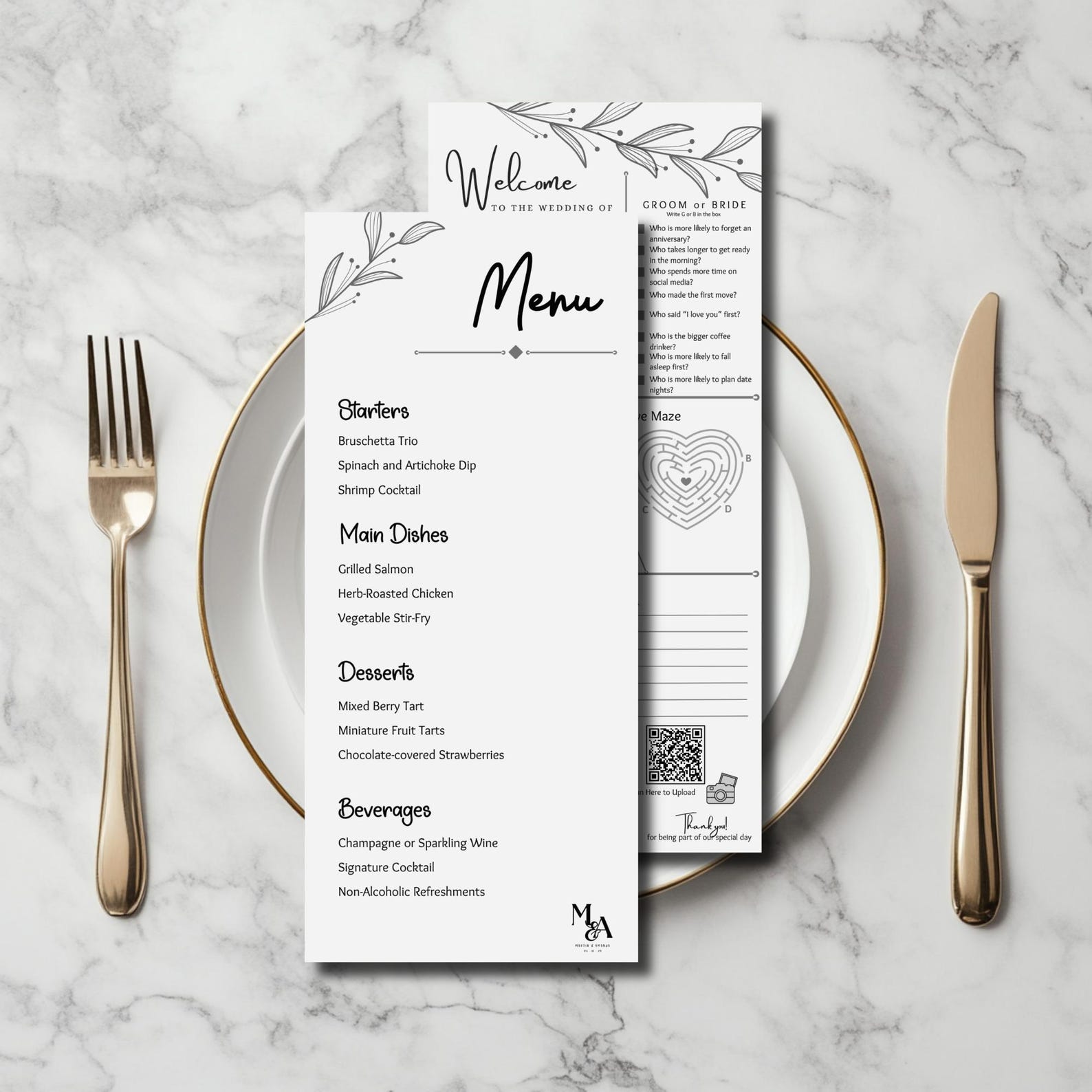 Wedding Table Games Cocktail Menu Activity Reception Wedding Bar Menu ...