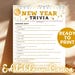 2026 New Year Trivia Game Sheet Printable End of Year Trivia Fun Family ...