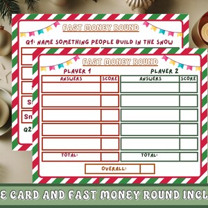 Christmas Family Feud Game Printable Family Friendly Holiday Trivia Fun ...