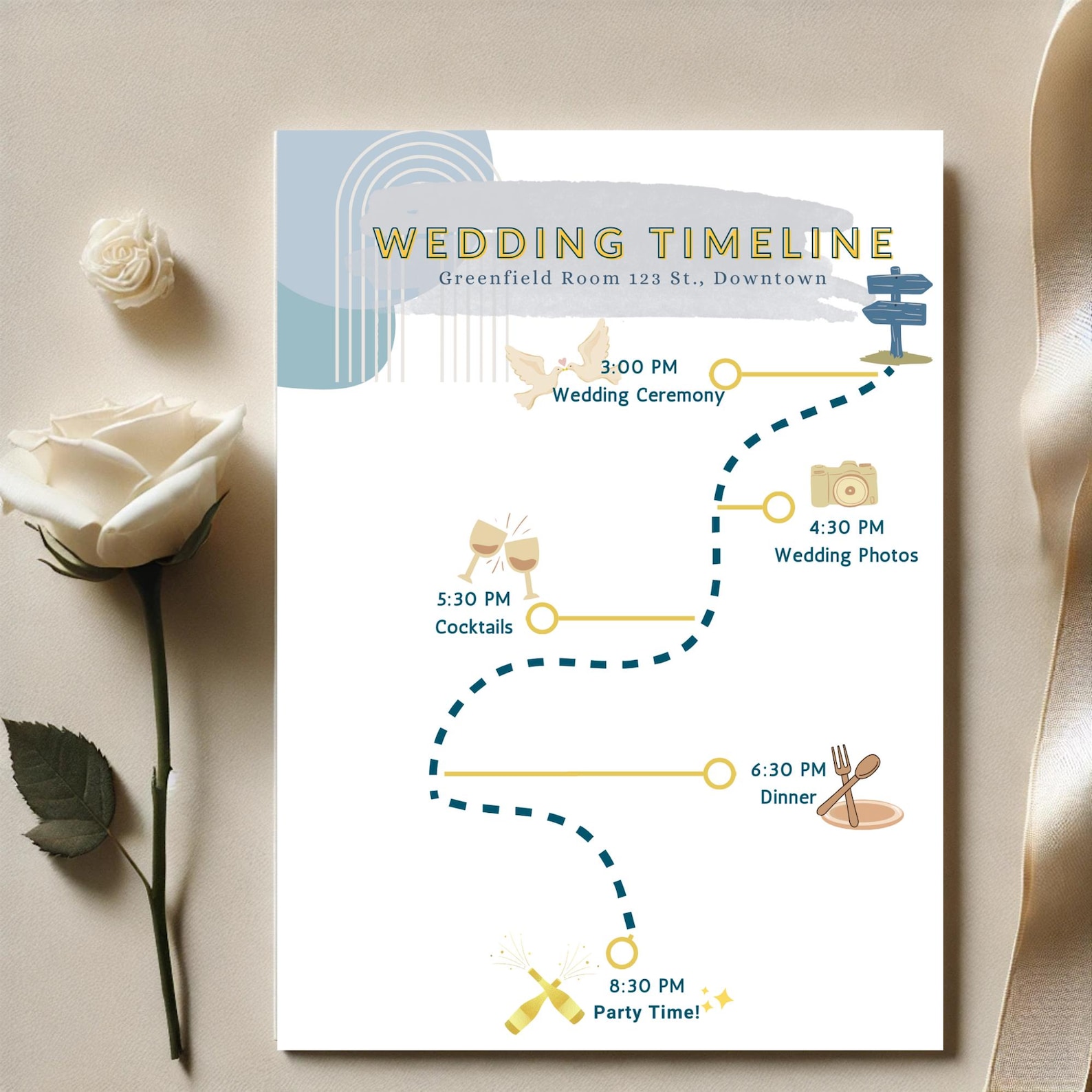 4 Wedding Timeline Template Sign Wedding Itinerary Template Wedding ...