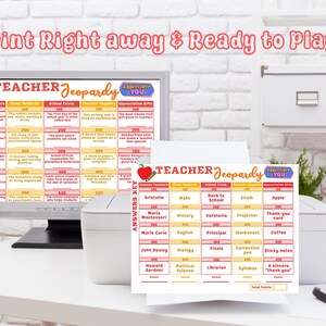 Teacher Appreciation Week Printable Jeopardy Game Teacher Trivia ...