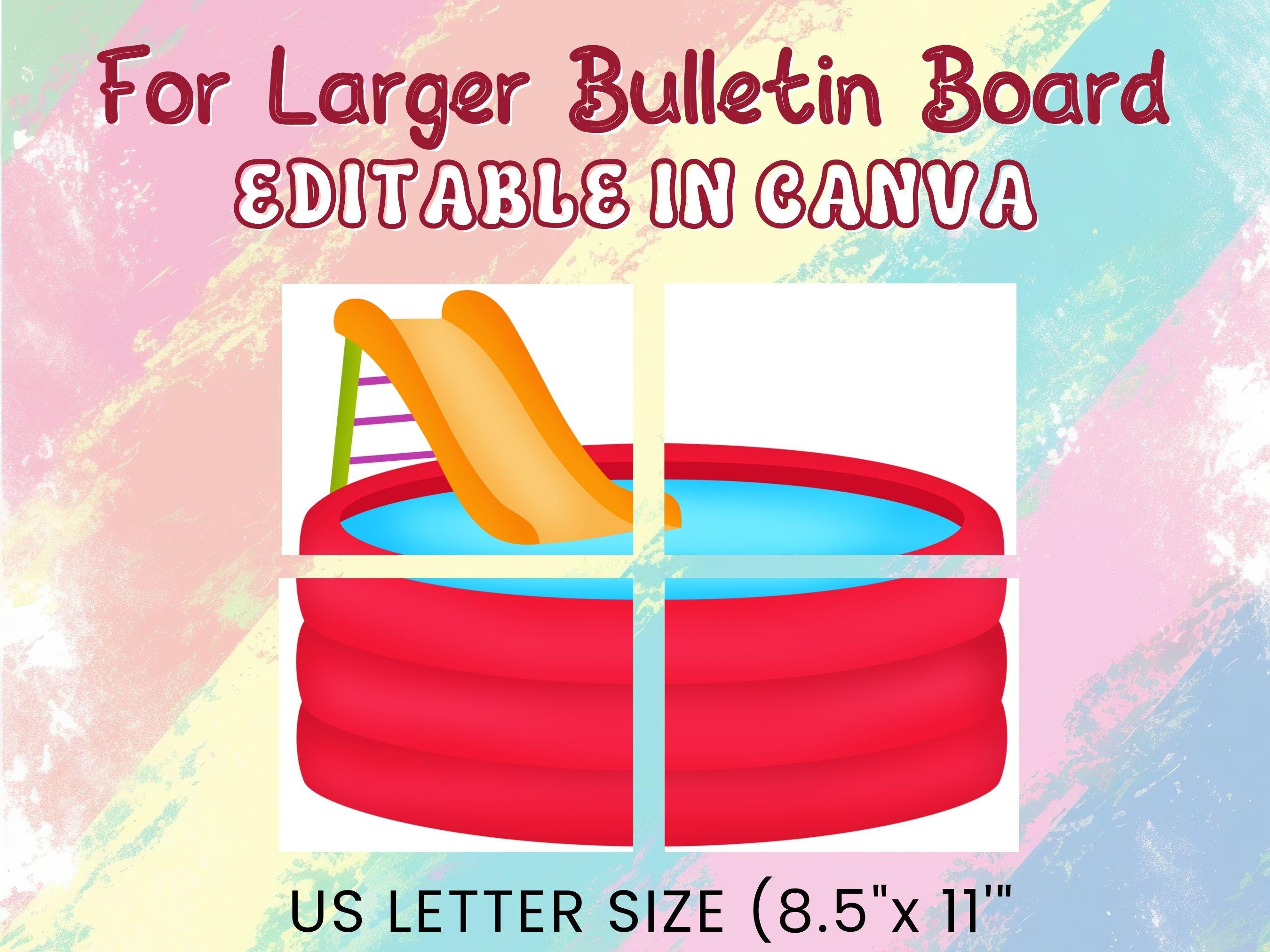 Pool Bulletin Board Decor, Summer Vibes for Classrooms, Pool Bulletin ...