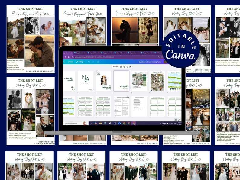 Royal Blue Wedding Planner Template Printable Wedding Day Binder ...