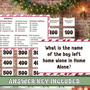 Christmas Jeopardy Printable Game Instant Download Office Party ...