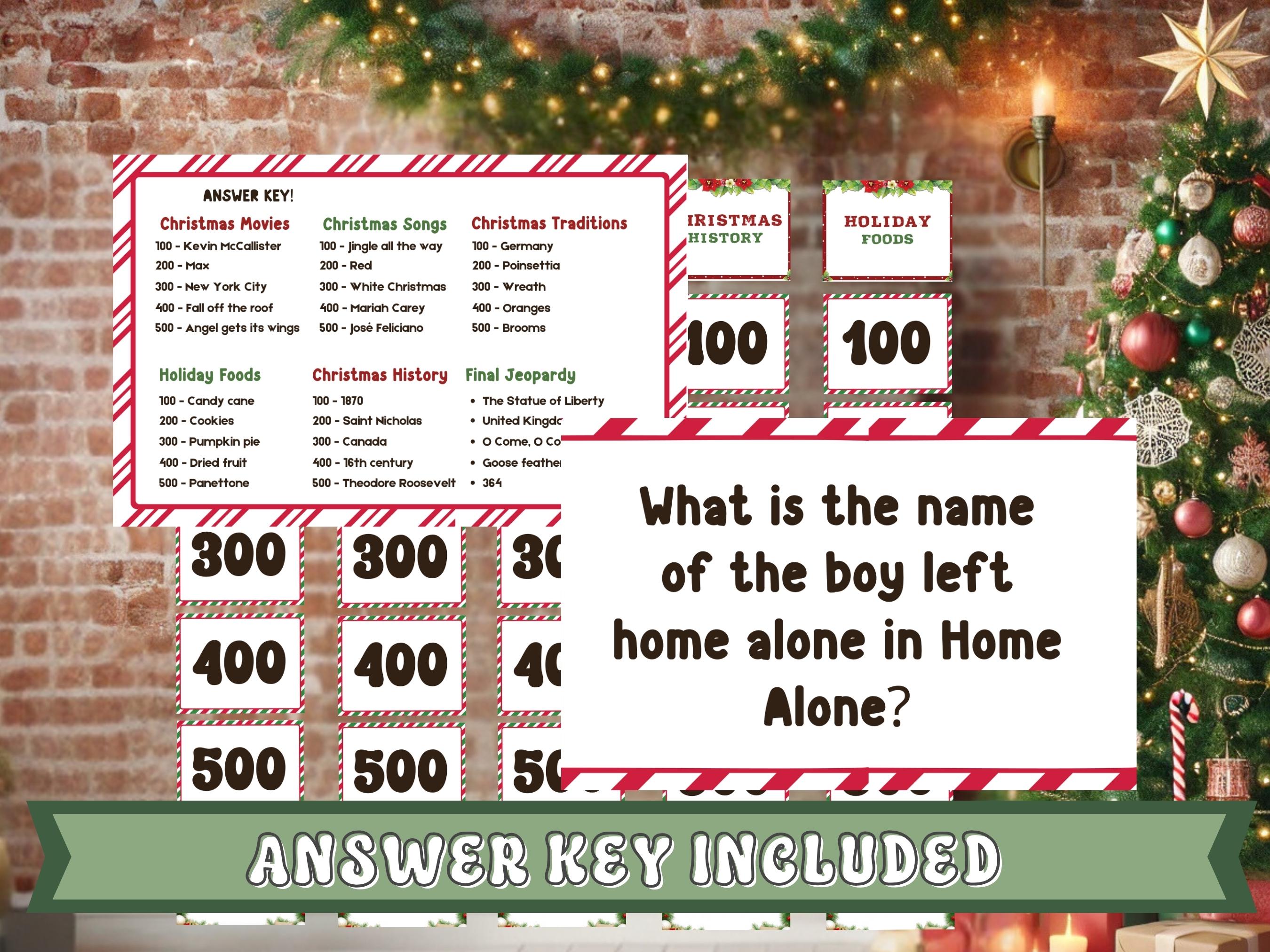 Christmas Jeopardy Printable Game Instant Download Office Party ...