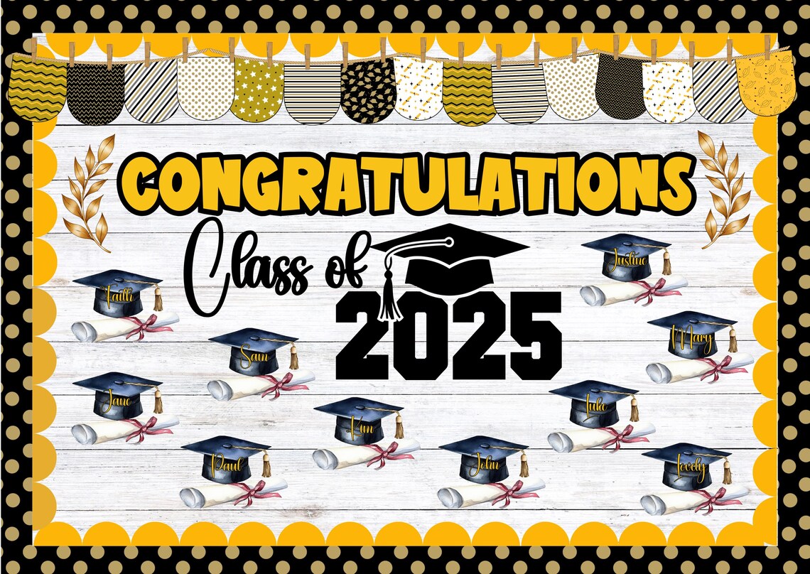 End of School Year Bulletin Board Kit for High School Graduation ...