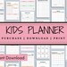 Editable Kids School Planner 2025: Printable Study Calendar (canva) - Etsy