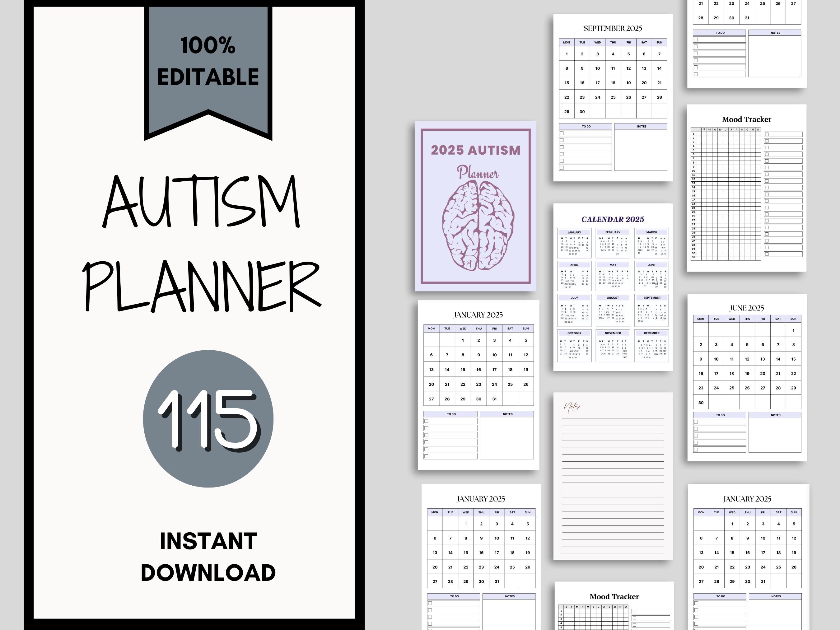 Autism Planner Binder: Daily Organizer for Adults & Kids (digital ...