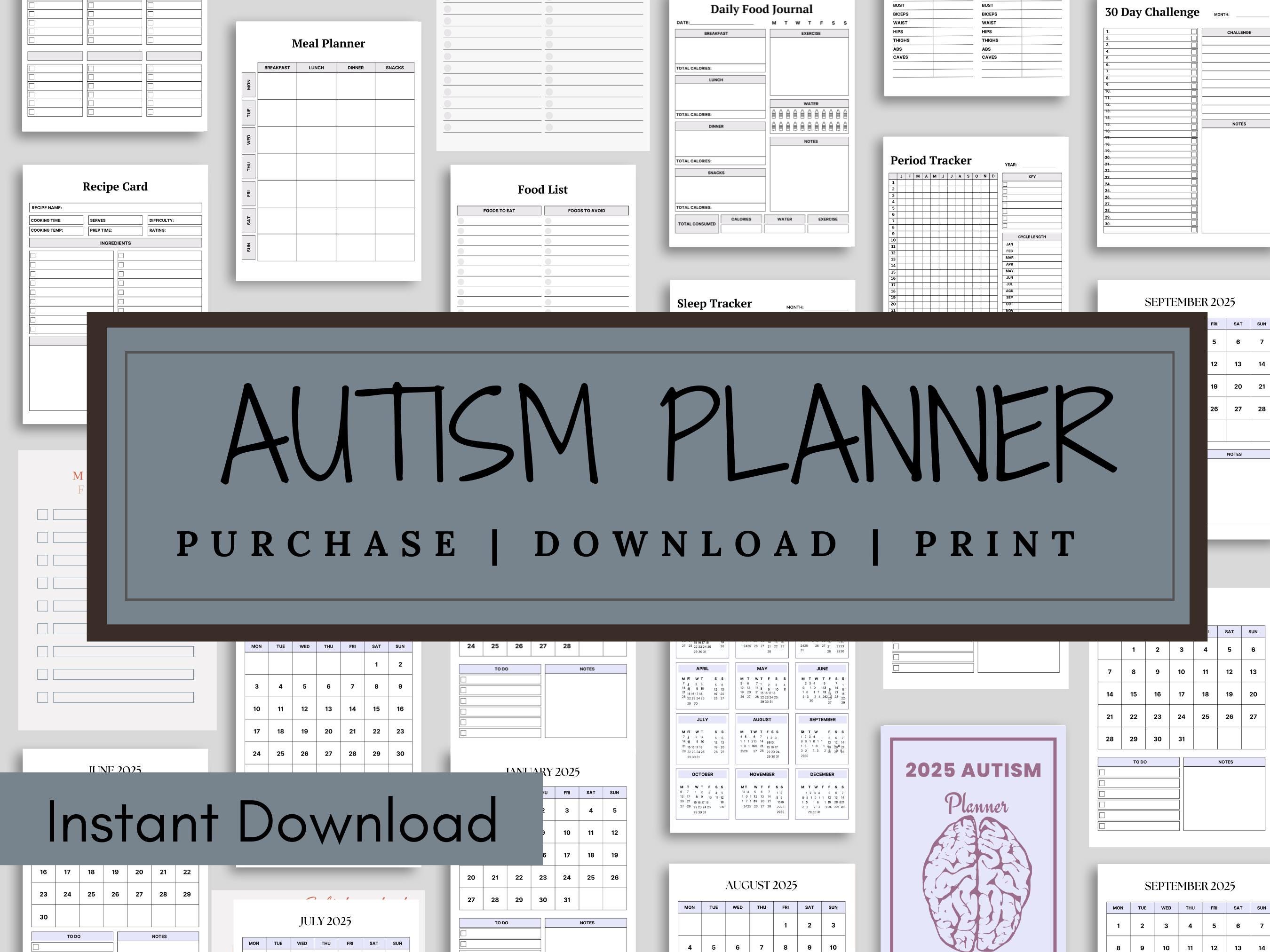 Autism Planner Binder: Daily Organizer for Adults & Kids (digital ...