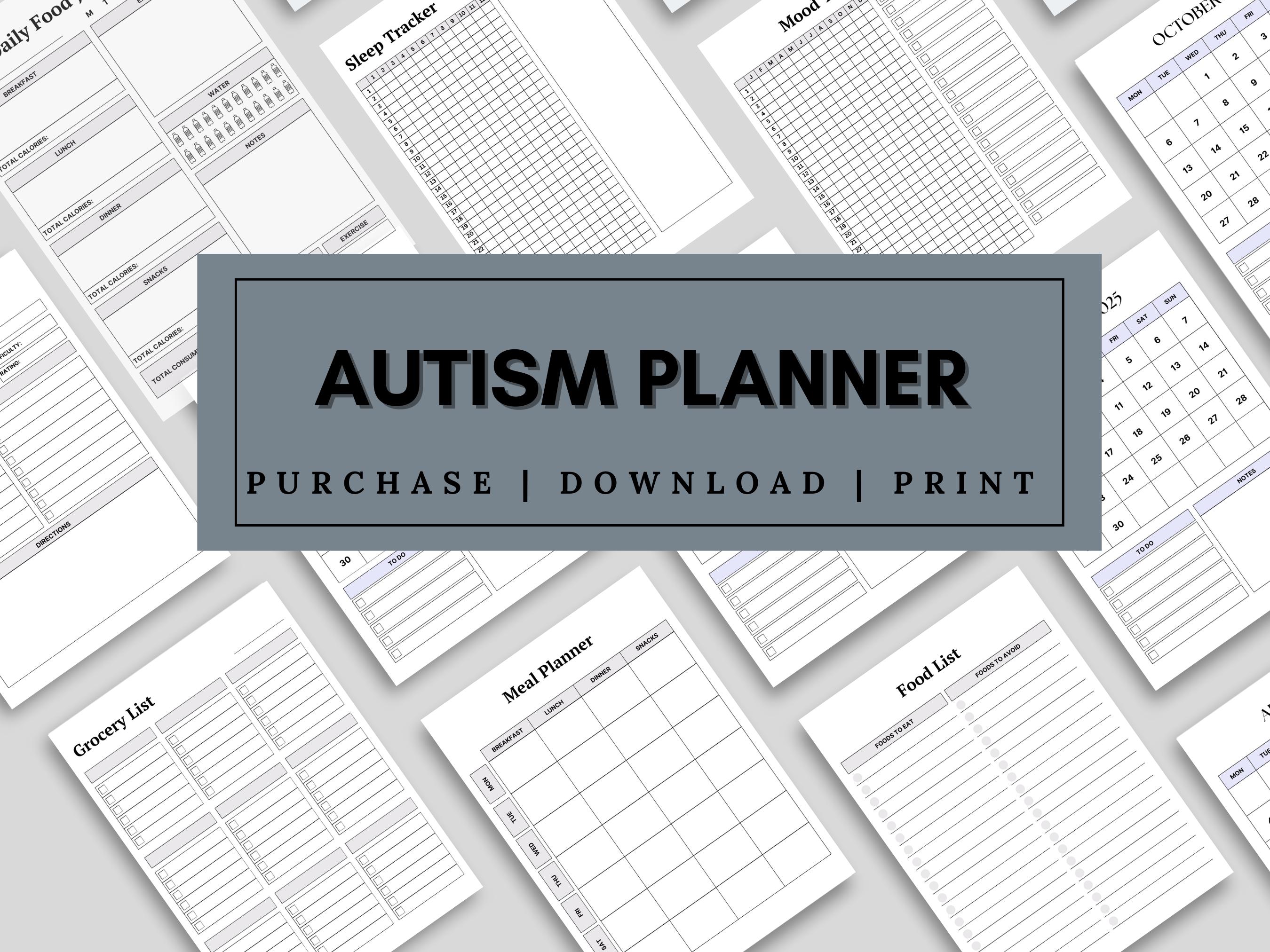 Autism Planner Binder: Daily Organizer for Adults & Kids (digital ...