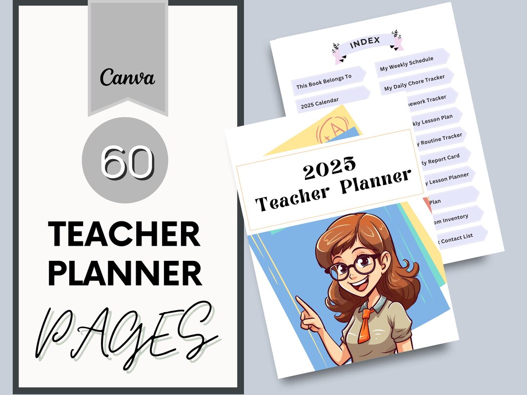 2025 Digital Teacher Planner, Dated + Undated Lesson Planner, Academic ...