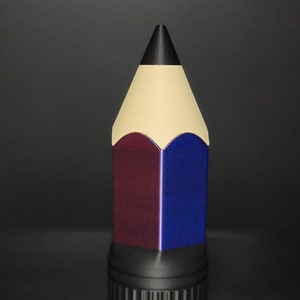 3D Printed 12" Blue/red Pencil Holder - Desk Organizer for Office ...