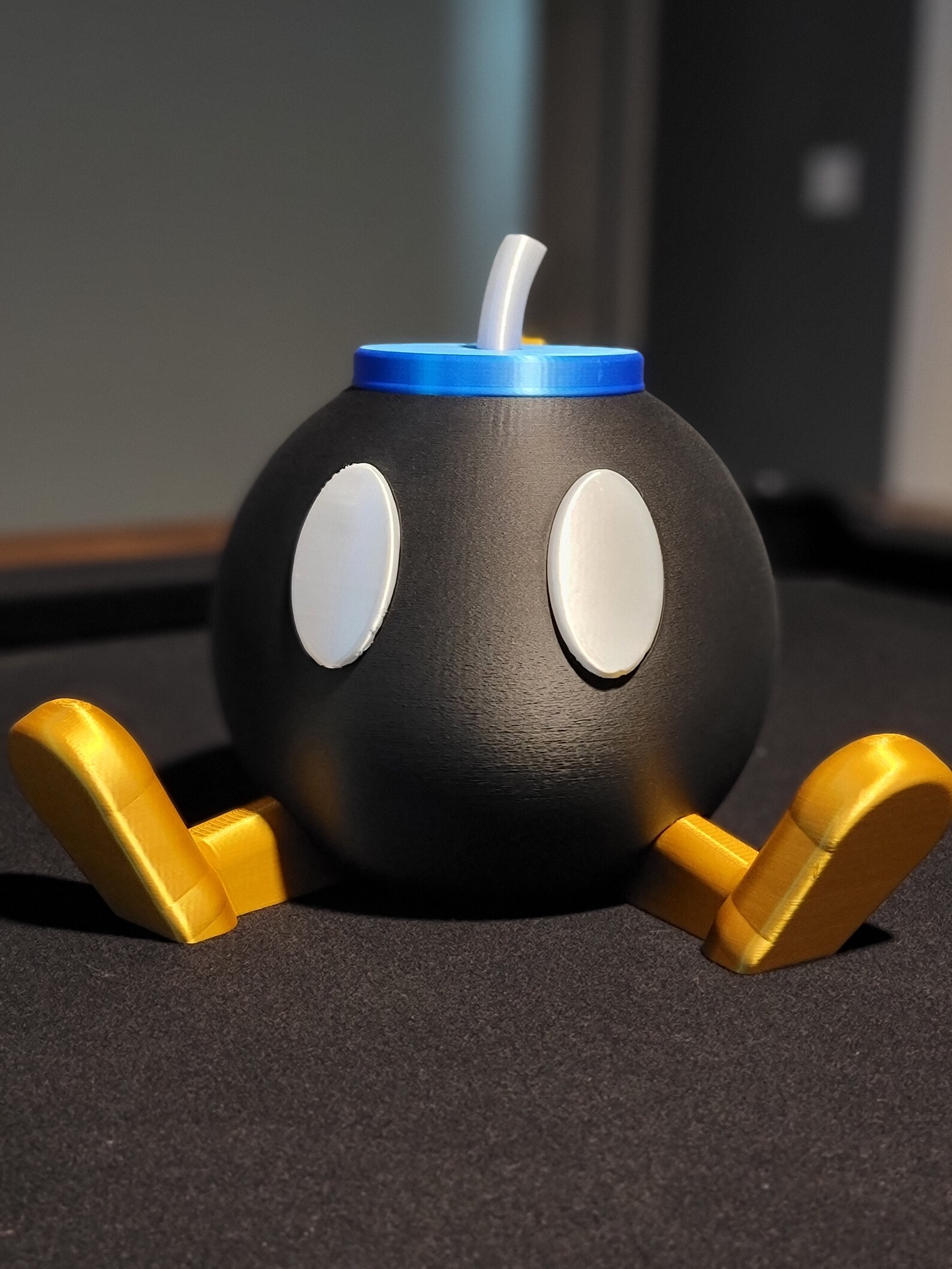 Black and Gold Super Mario Bob-omb Candy Jar Fun and Playful Retro ...