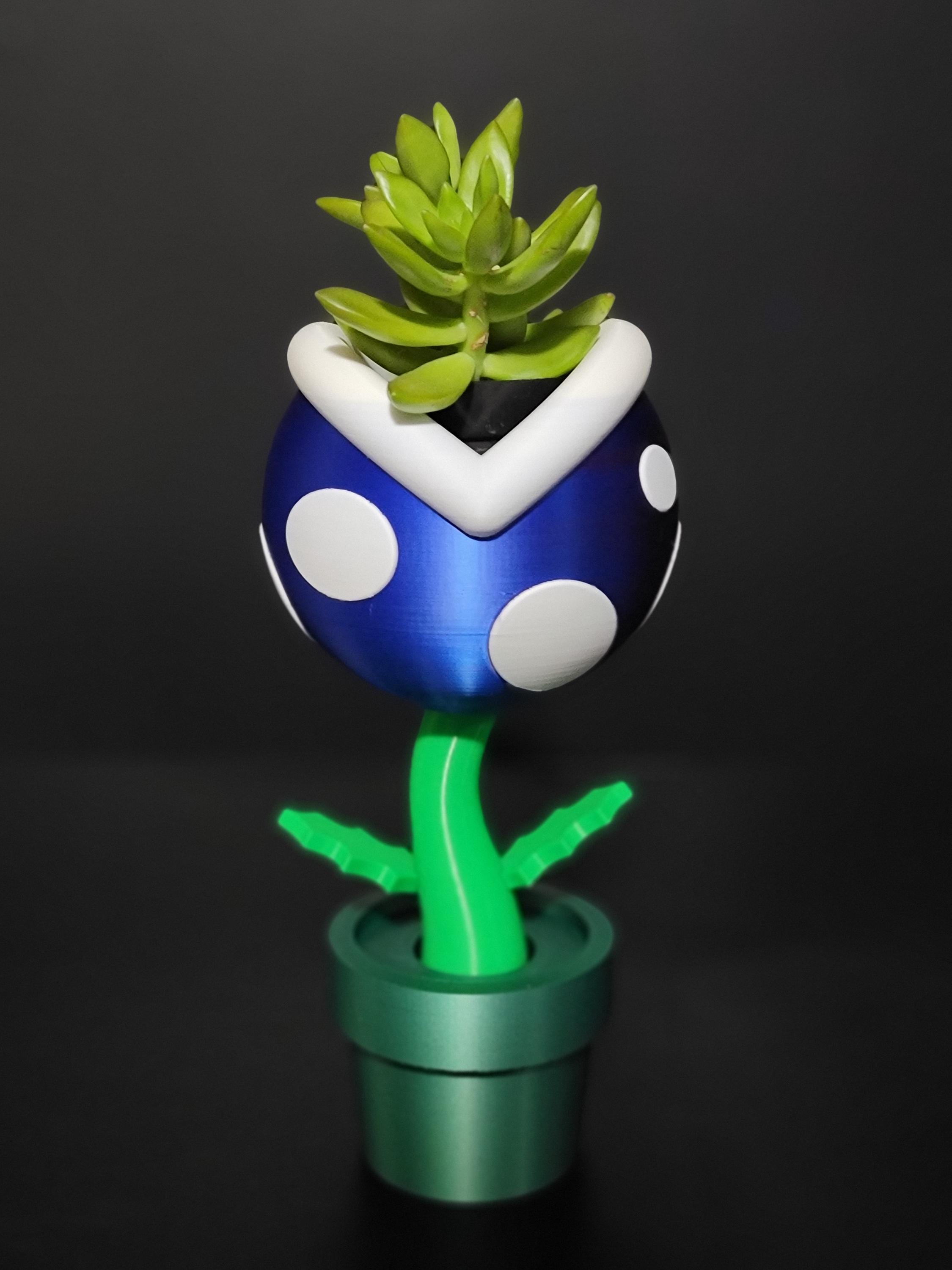 10 Blue/red Super Mario Piranha Plant Planter Pot Fun Nintendo Themed ...