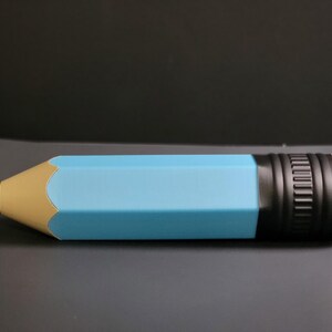 3D Printed 16" Light Blue Pencil Holder - Desk Organizer for Office ...