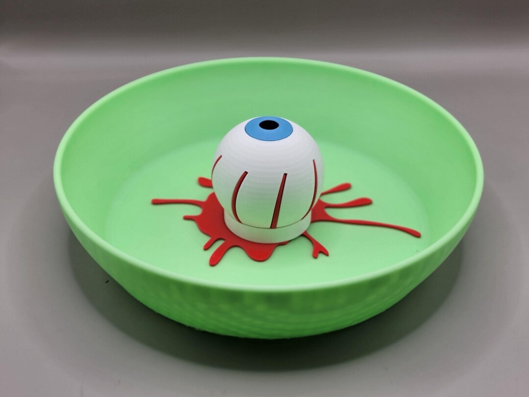 3D Printed Glow-in-the-dark Eyeball Candy Dish: Halloween Horror Decor ...