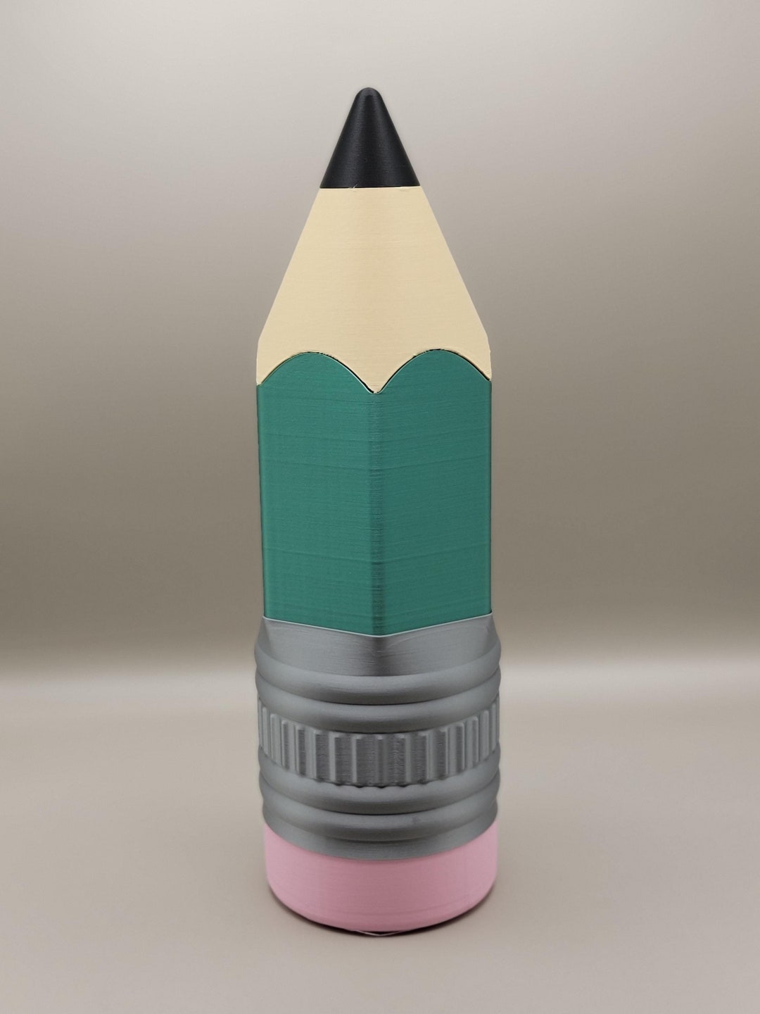 3D Printed Metallic Green Pencil Holder: Modern Desk Organizer - Etsy