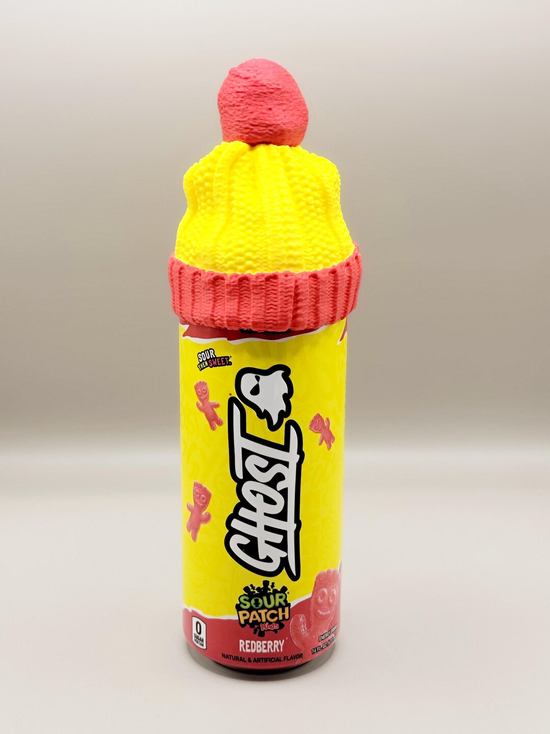 Yellow & Red 3D Printed Snow Hat Can Cover | Winter Soda and Beer Can ...