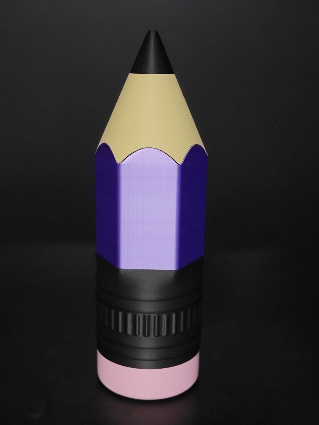 3D Printed Purple Pencil Holder: Modern Desk Organizer - Etsy