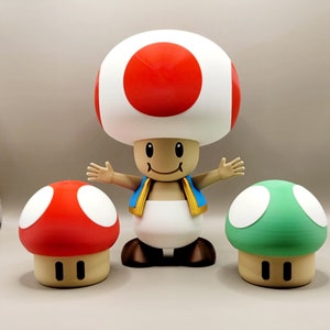 10" Super Mario Toad Figure - Retro Gaming Collectible, 3D Printed ...