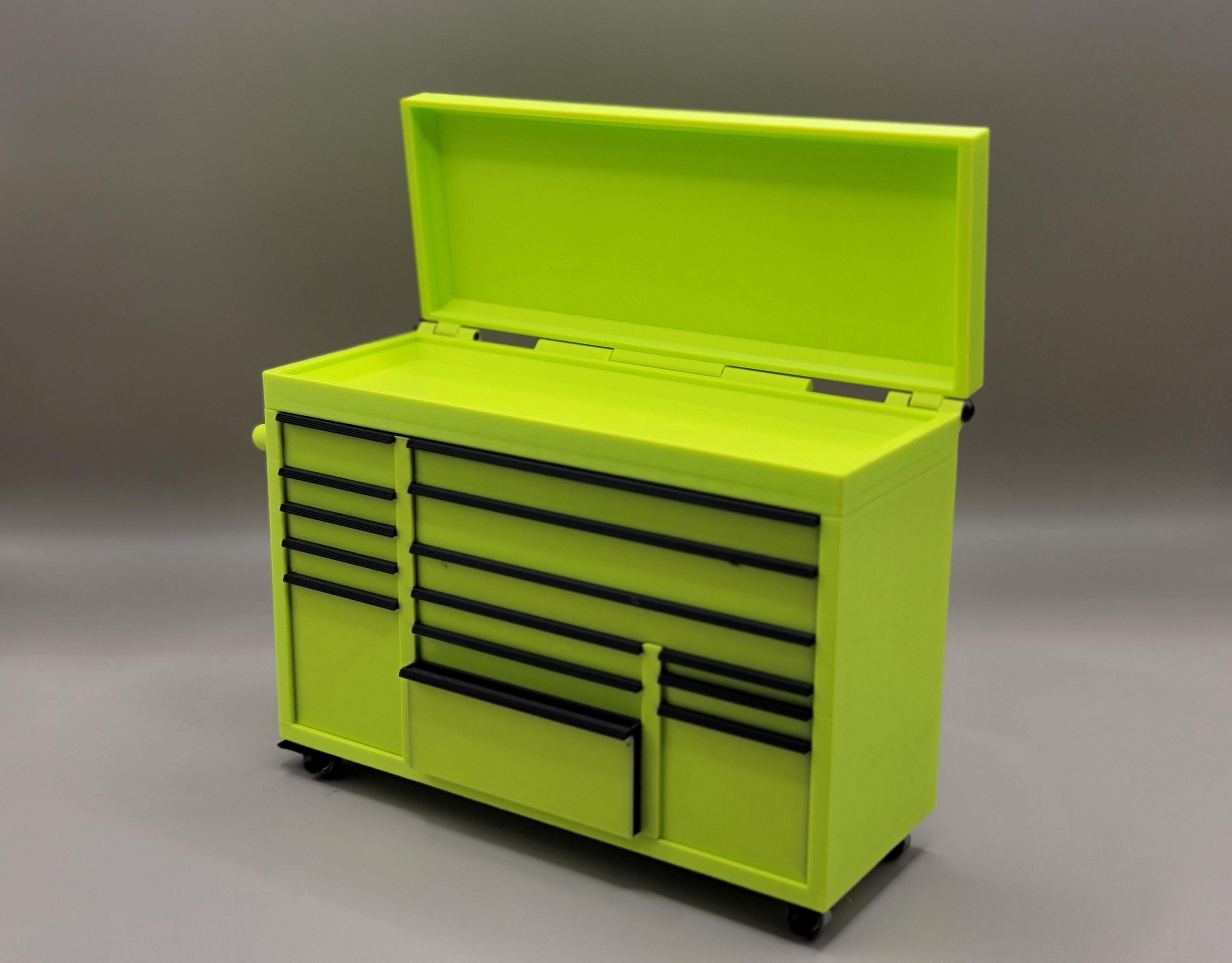 Lime Green Mini Desktop Toolbox Organizer: 3D Printed Desk Storage ...