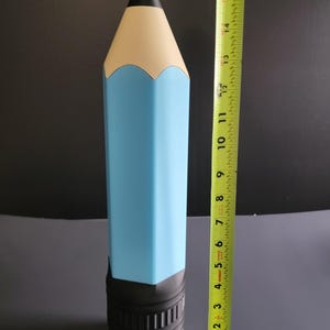 3D Printed 16" Light Blue Pencil Holder - Desk Organizer for Office ...