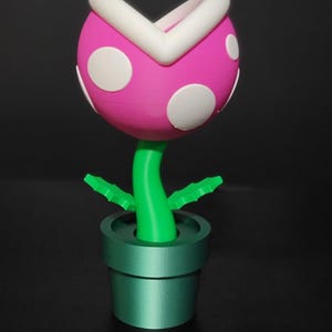 10" Pink Super Mario Piranha Plant Planter Pot – Fun Nintendo Themed ...