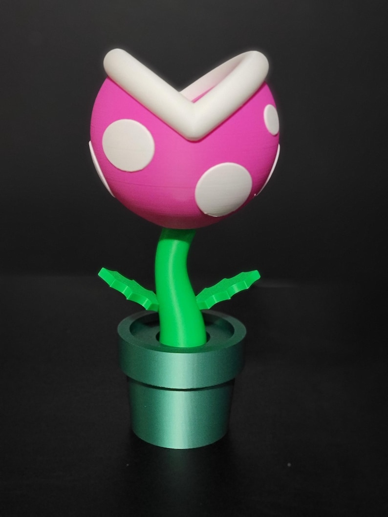 10" Pink Super Mario Piranha Plant Planter Pot – Fun Nintendo Themed ...